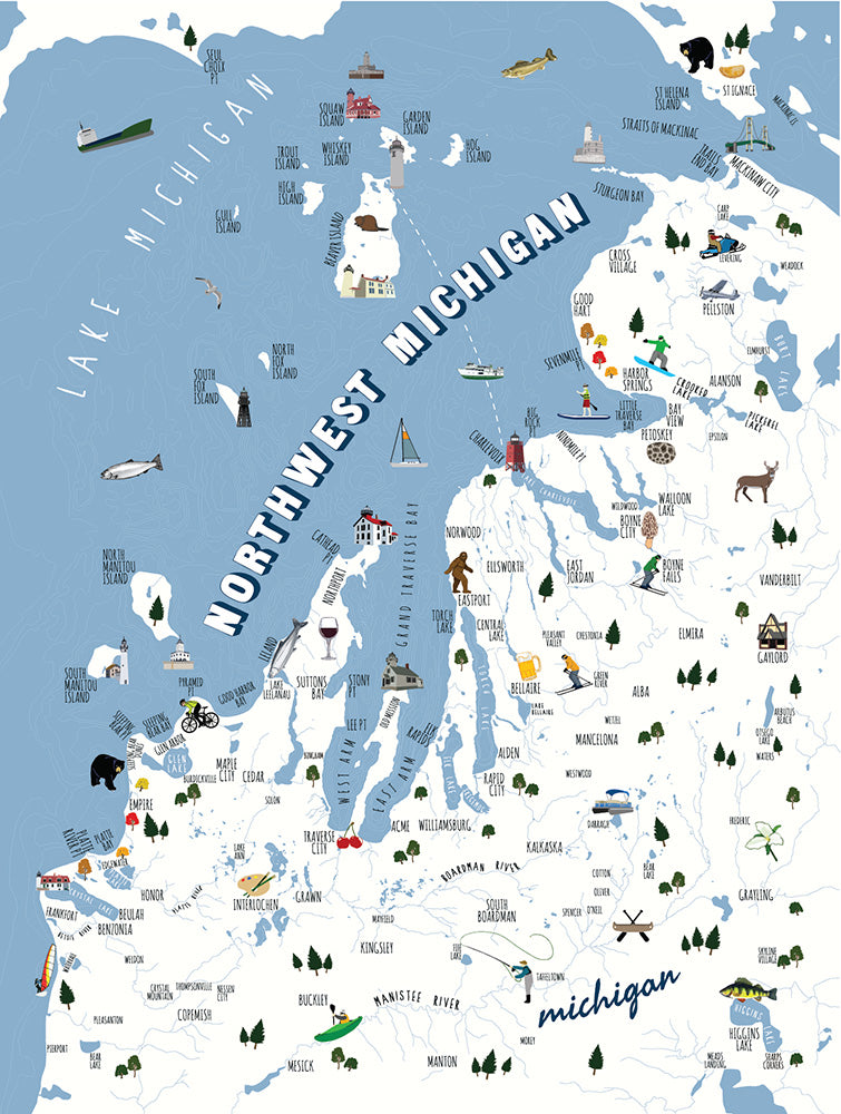 Map Of Lower Michigan Usa